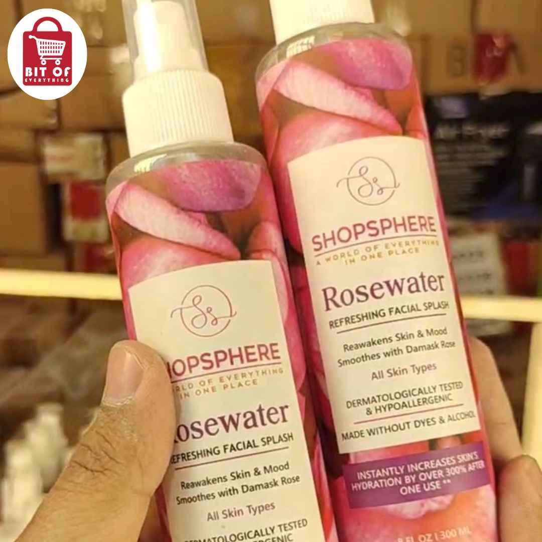 SHOPSPHERE ROSE WATER 1-PCS - BIT OF EVERYTHING – BIT OF EVERYTHING