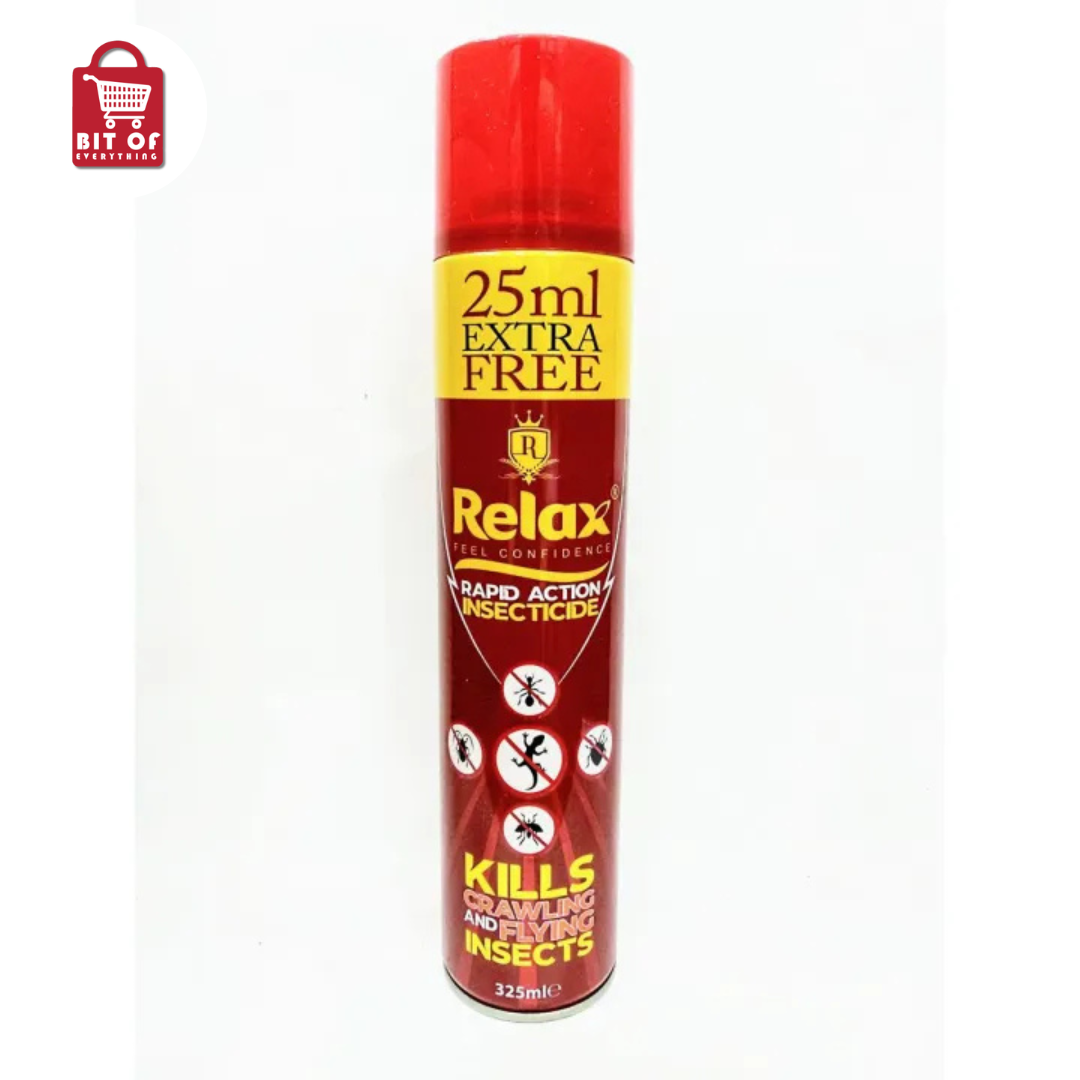 Relax Rapid Action Insecticide Spray 325ml Kills Crawling & flying ins ...