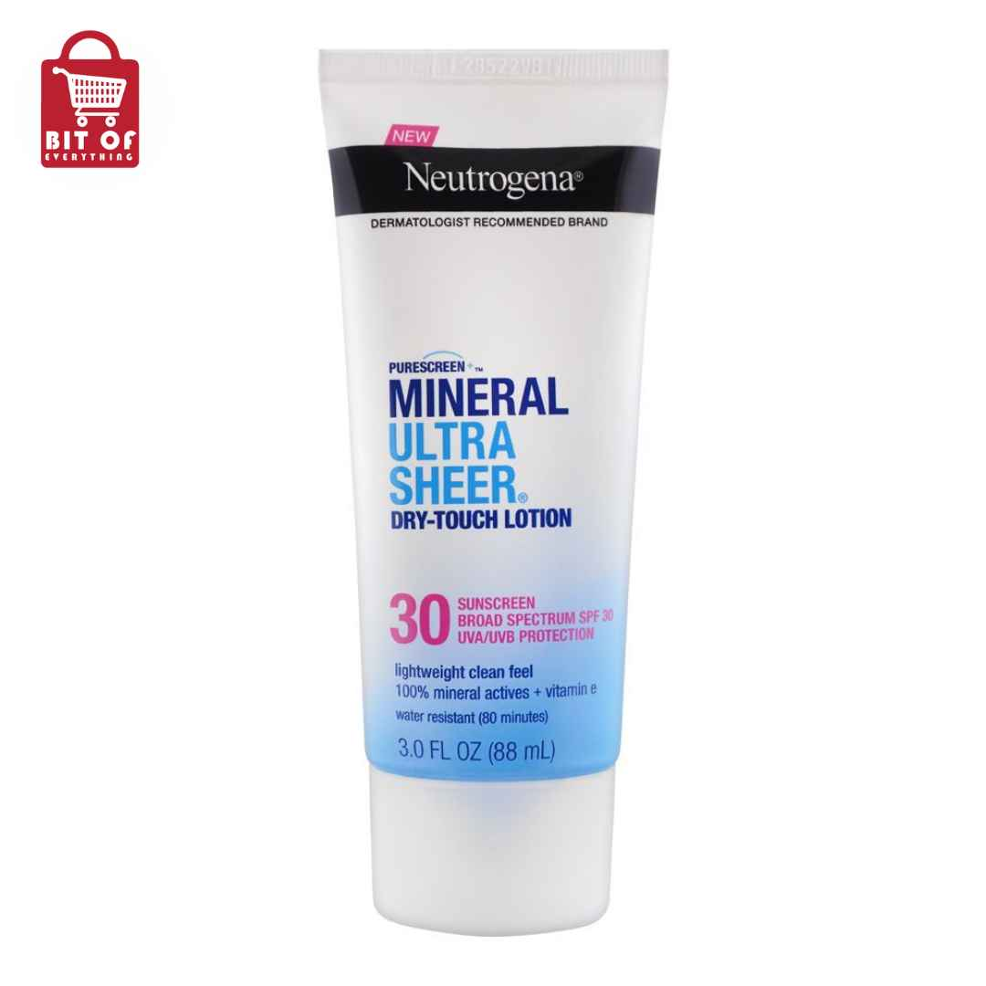 Neutrogena Purescreen Mineral Ultra Sheer Dry Touch Sunscreen Lotion ...
