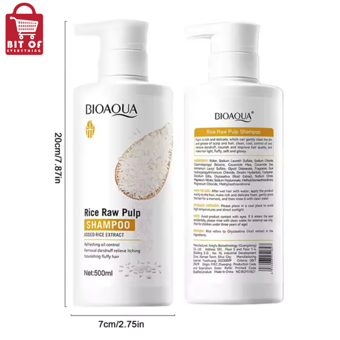 Rice Moisturizing Shampoo Hair Strengthening Shampoo For Hair Cleansin ...